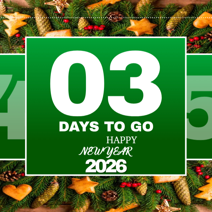 Black Maximalist New Year Countdown Instagram Post Template | PosterMyWall