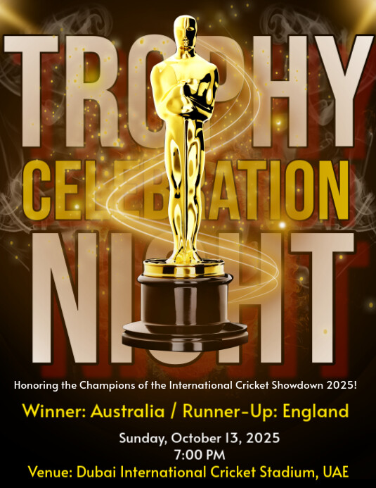 Copy of Black Maximalist Night Award Trophy Flyer (us Letter) | PosterMyWall