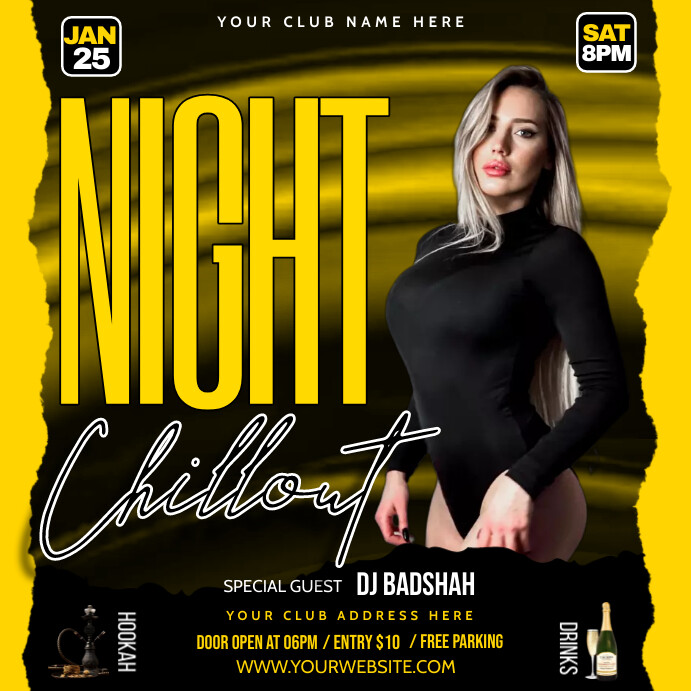 Plantilla de Black Maximalist Night Chillout Party Instagr | PosterMyWall