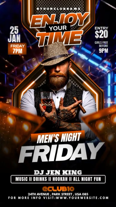 Copy of Black Maximalist Night Club Party Video Ads Flyer Instagram ...