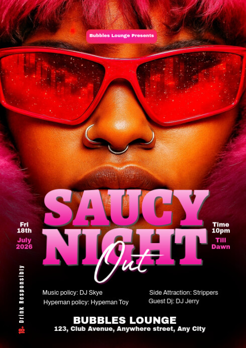 Plantilla de Black Maximalist Night Party Flyers A3 | PosterMyWall