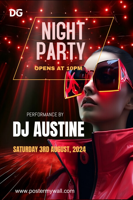 Modèle Black Maximalist Night Party Poster | PosterMyWall