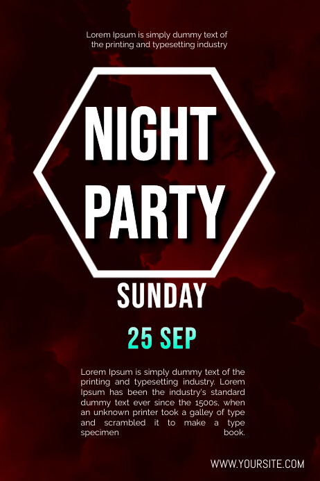 Plantilla de Black Maximalist Night Party Poster Poster | PosterMyWall