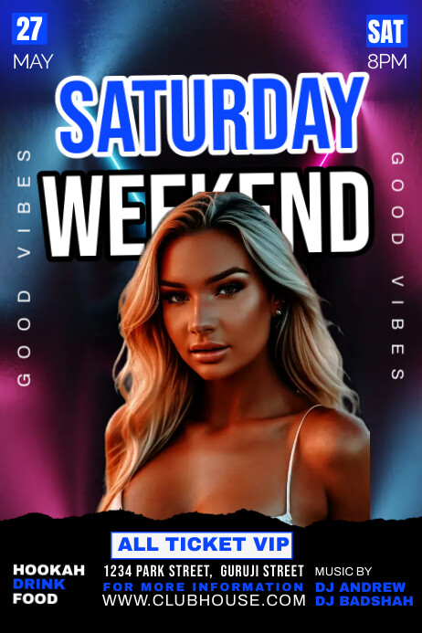 Plantilla de Black Maximalist Night Party Poster Poster | PosterMyWall