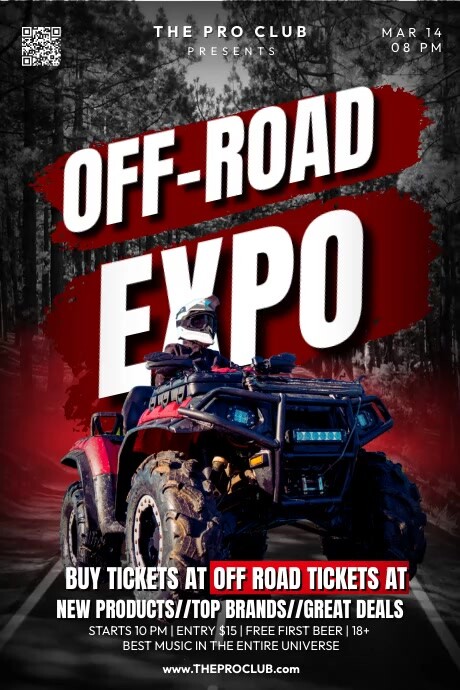 Plantilla de Black Maximalist Off Road Poster | PosterMyWall