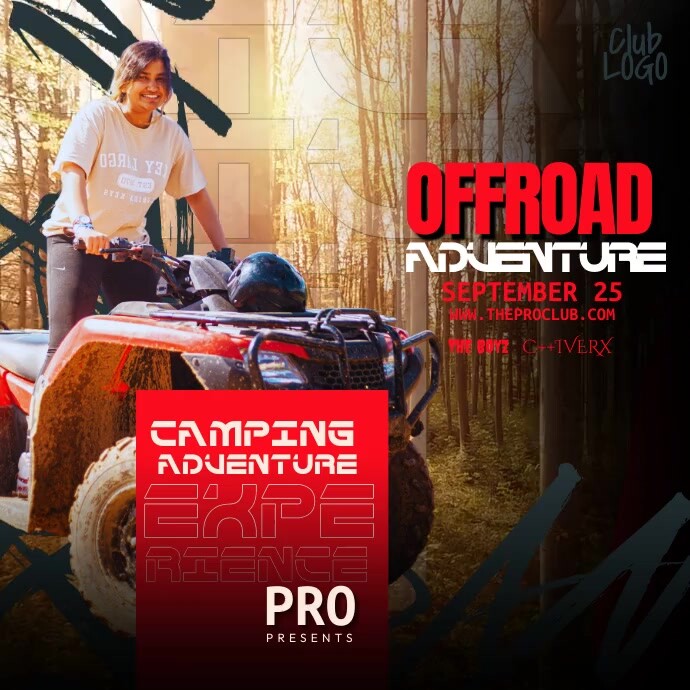 Black Maximalist Offroad Adventure Instagram Template | PosterMyWall