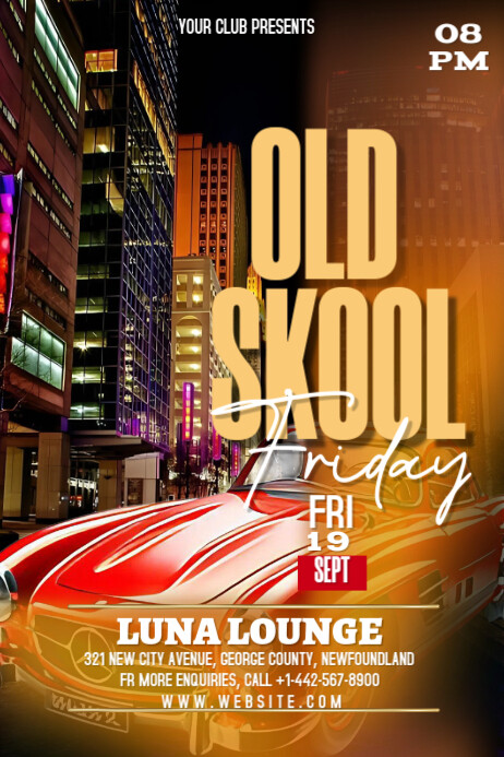 Black Maximalist Old Skool Friday Poster Template | PosterMyWall