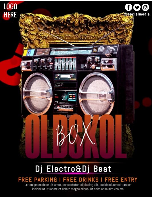 Copy of Black Maximalist Oldskol Party Flyer (us Lett | PosterMyWall