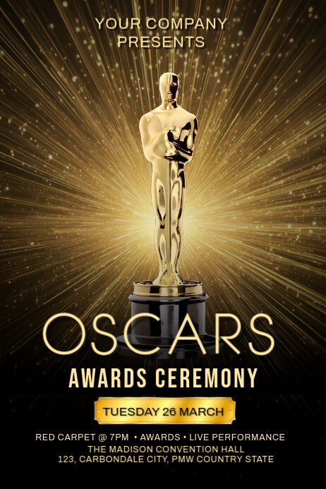 Copy of Black Maximalist Oscars Awards Night Party Poster | PosterMyWall