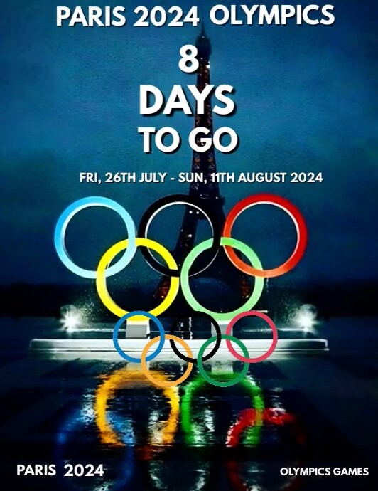 Black Maximalist Paris 2024 Olympics Flyer ( Template | PosterMyWall