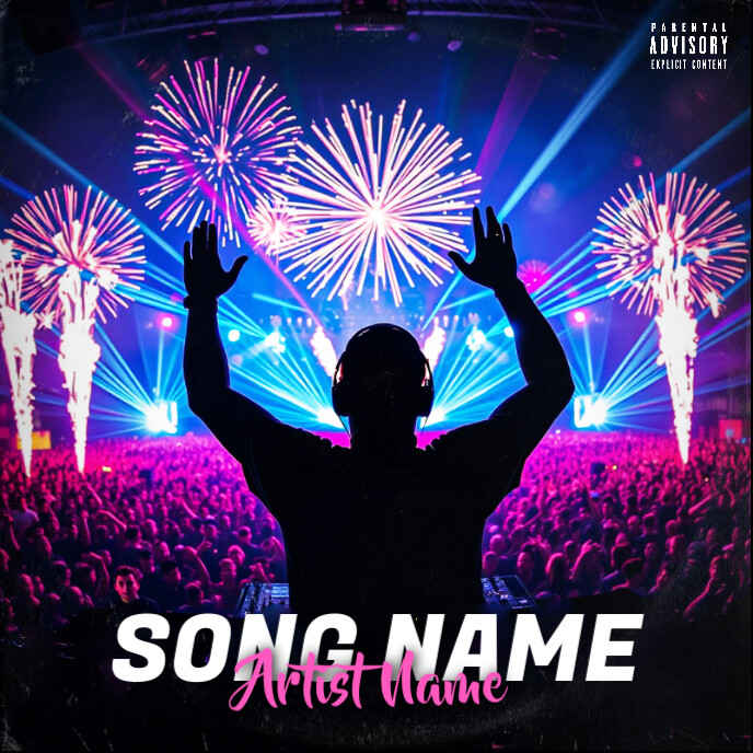 Black Maximalist Party Event Album Cover Template | PosterMyWall