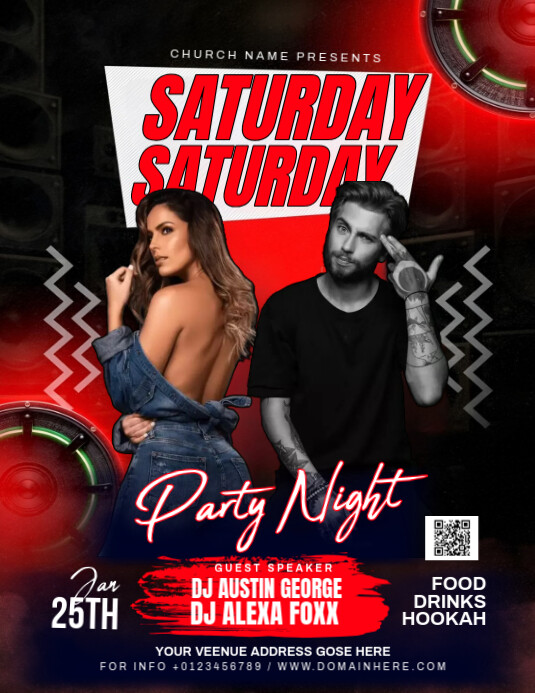 Black Maximalist Party Flyer Flyer (us Letter) Template | PosterMyWall