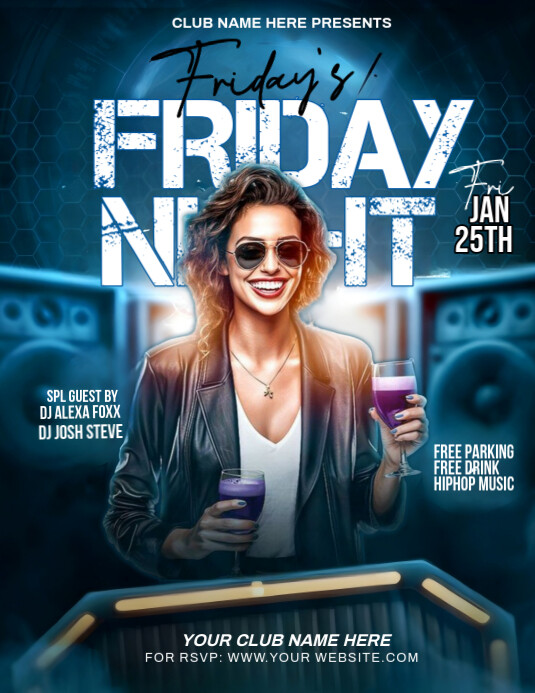 Black Maximalist Party Flyer Flyer (us Letter) Template | PosterMyWall