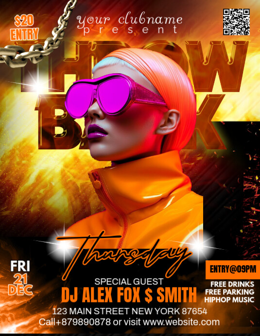 Black Maximalist Party Flyer Flyer (us Letter) Template | PosterMyWall