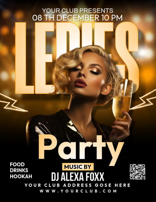 Black Maximalist Party Flyer Flyer (us Letter) Template | PosterMyWall