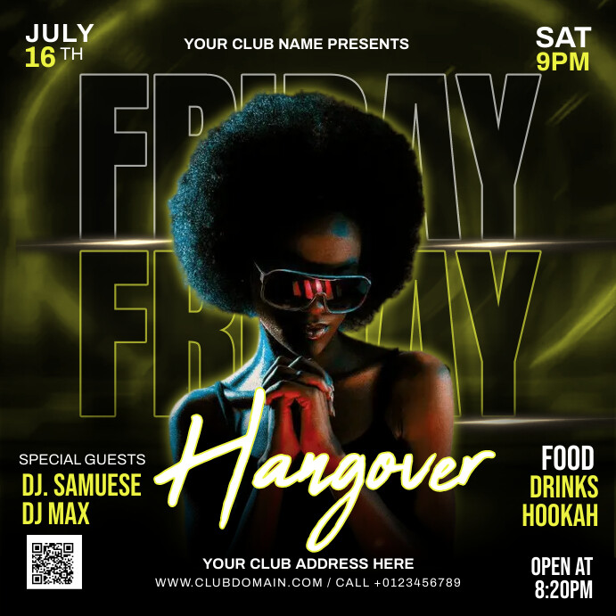 Plantilla de Black Maximalist Party Flyer Instagram Post | PosterMyWall