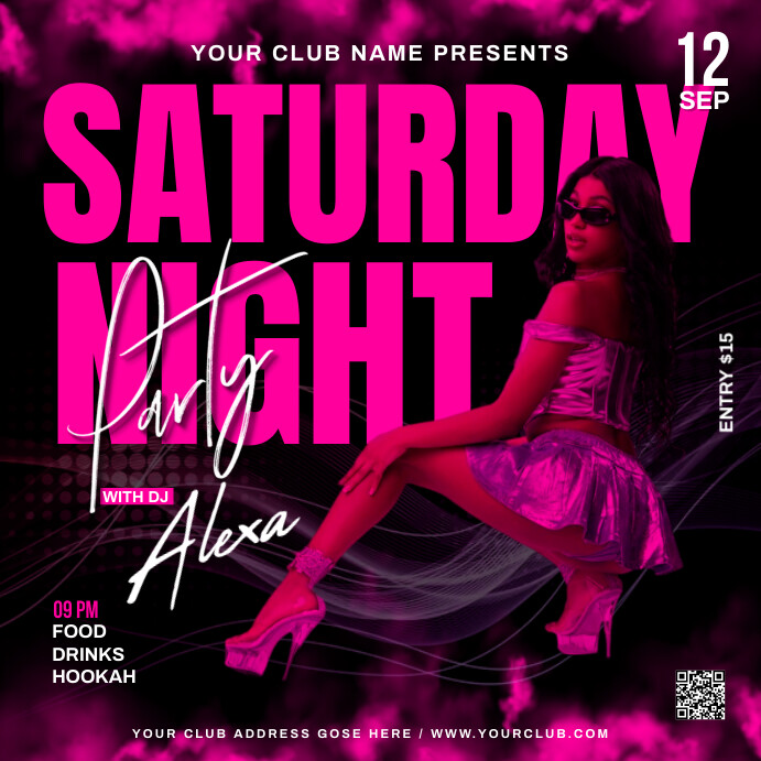 Plantilla de Black Maximalist Party Flyer Instagram Post | PosterMyWall