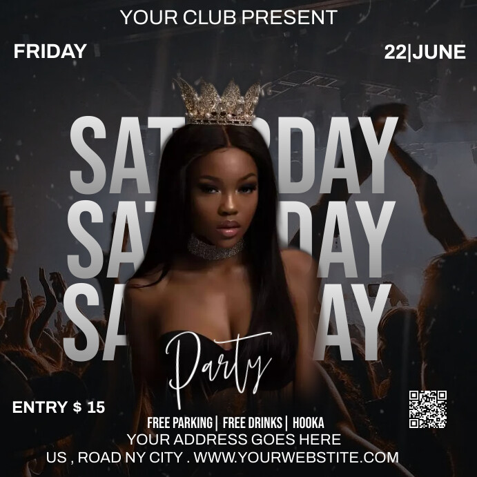 Plantilla de Black Maximalist Party Flyer Instagram Post | PosterMyWall