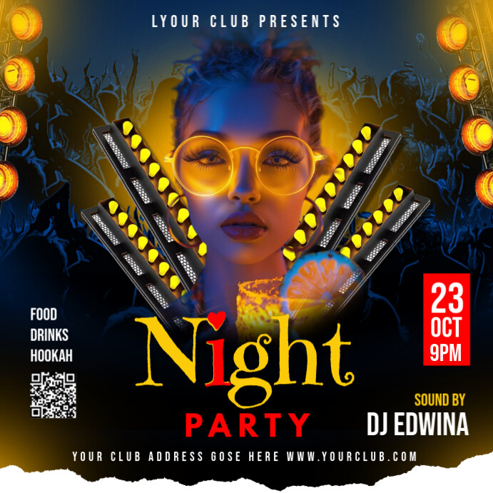 Plantilla de Black Maximalist Party Flyer Instagram Post | PosterMyWall