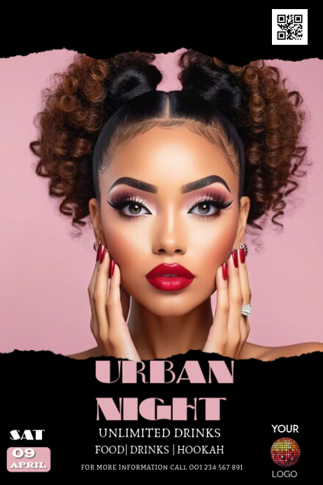 Black Maximalist Party Flyer Poster Template | PosterMyWall