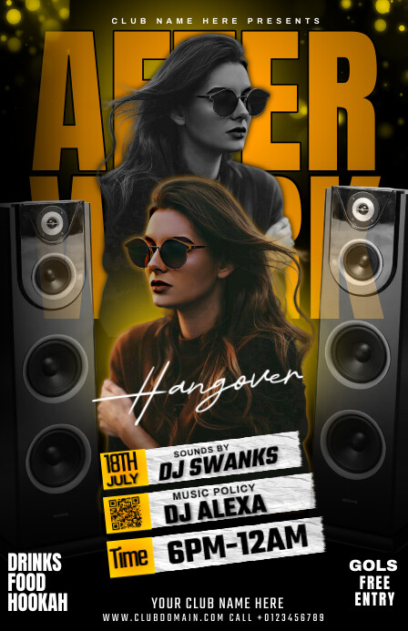 Black Maximalist Party Flyer Tabloid Template | PosterMyWall