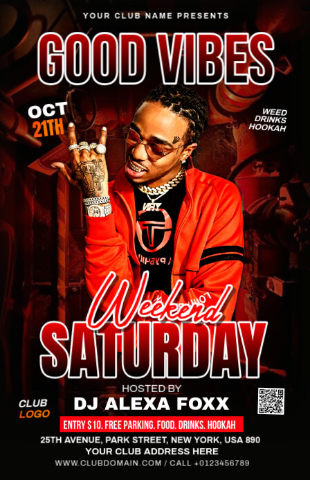 Black Maximalist Party Flyer Tabloid Template | PosterMyWall