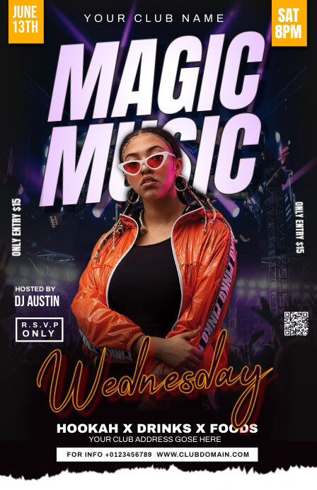 Black Maximalist Party Flyer Tabloid Template | PosterMyWall