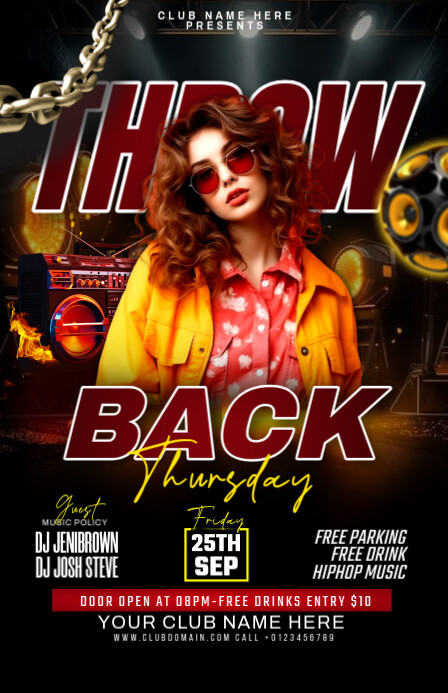 Black Maximalist Party Flyer Tabloid Template | PosterMyWall