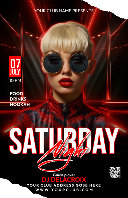 Black Maximalist Party Flyer Tabloid Template | PosterMyWall