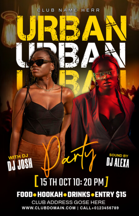 Black Maximalist Party Flyer Tabloid Template | PosterMyWall