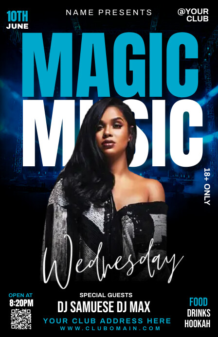 Black Maximalist Party Flyer Tabloid Template | PosterMyWall