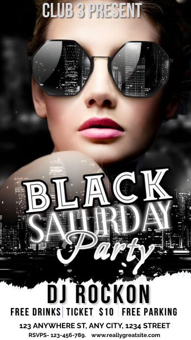 Plantilla de Black Maximalist Party Flyer Template | PosterMyWall