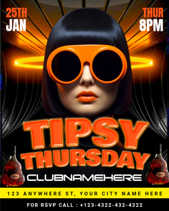 Black Maximalist Party Instagram Portrait Template | PosterMyWall