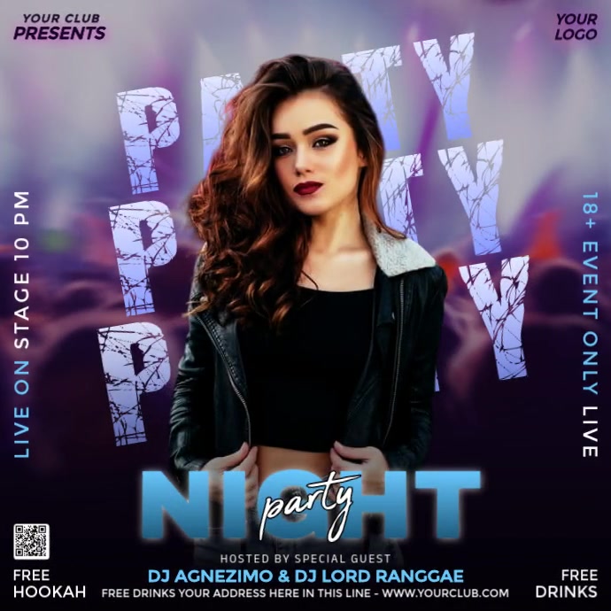 Plantilla de Black Maximalist Party Night Instagram Post | PosterMyWall