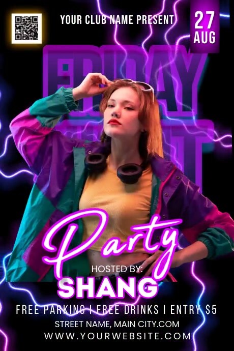 Modèle Black Maximalist Party Poster | PosterMyWall