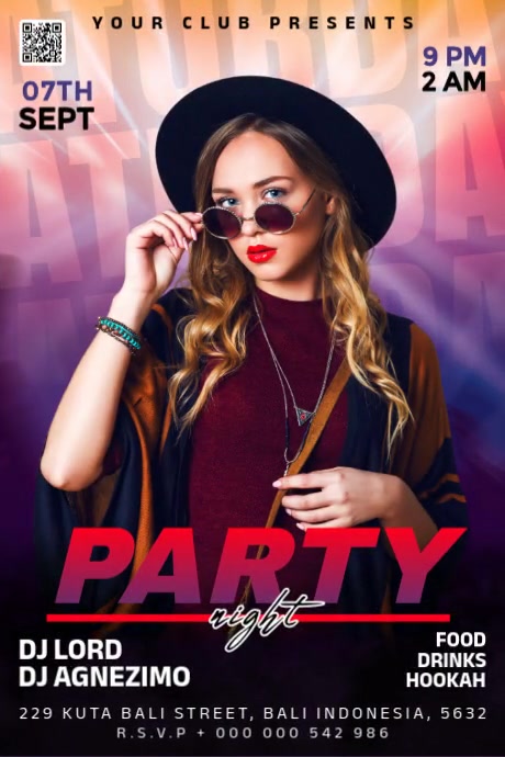 Black Maximalist Party Poster Template | PosterMyWall