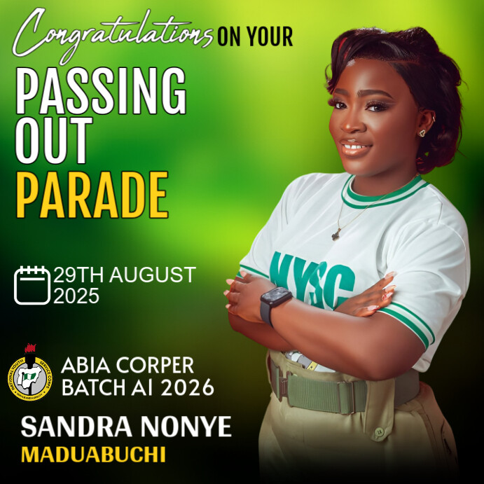 Black Maximalist Passing Out Parade Nysc Instagram Post Template ...
