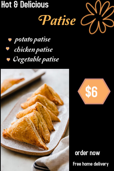 Black Maximalist Pastries Poster Template | PosterMyWall
