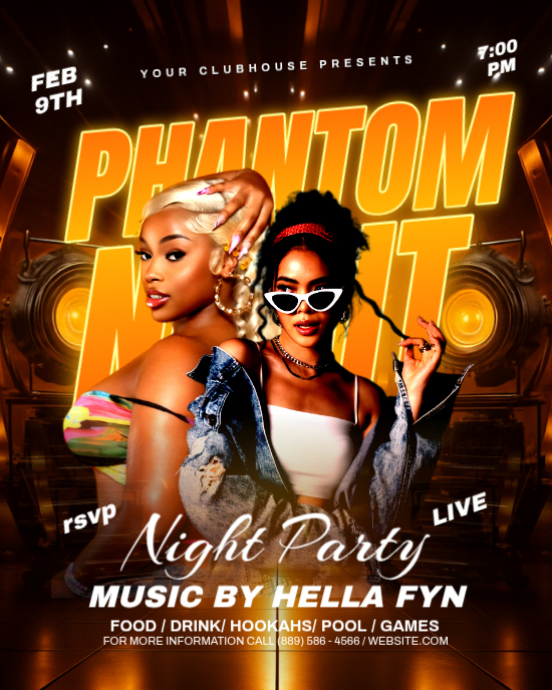 Plantilla de Black Maximalist Phantom Heat Party Template Design ...