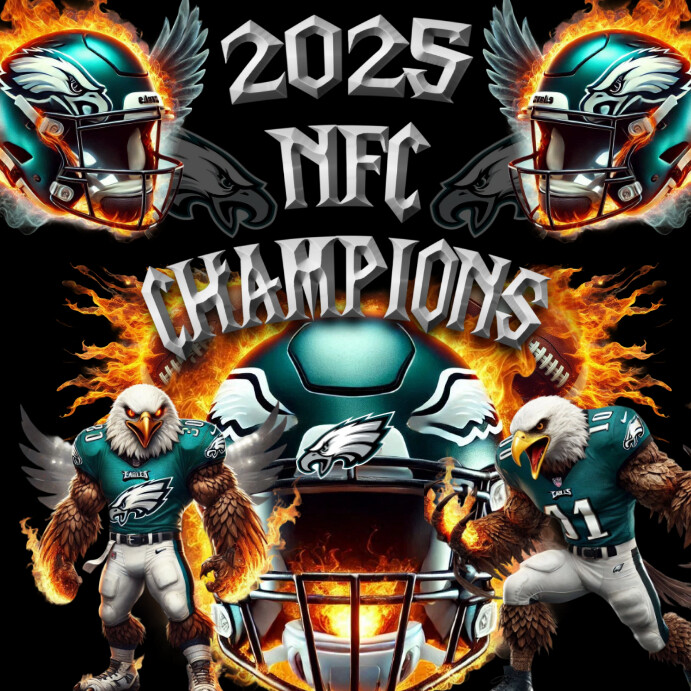 Copy of Black Maximalist Philadelphia Eagles Champions Instagram Post ...