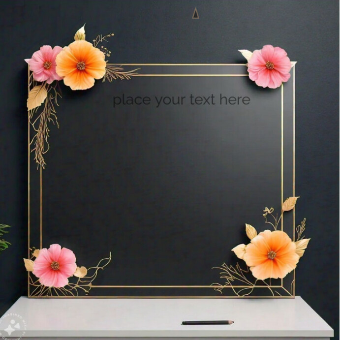 Black Maximalist Place Your Text Instagram Post Template | PosterMyWall