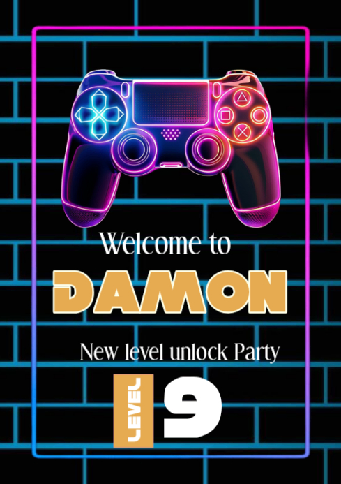 Black Maximalist Playstation A4 Template | PosterMyWall