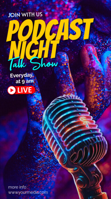 Copy of Black Maximalist Podcast Night Show Instagram Story | PosterMyWall