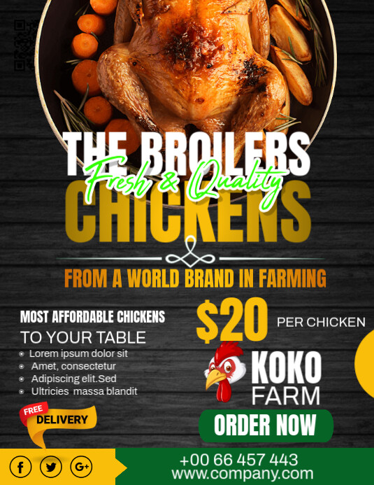 Black Maximalist Poultry Flyer (us Letter) Template | PosterMyWall