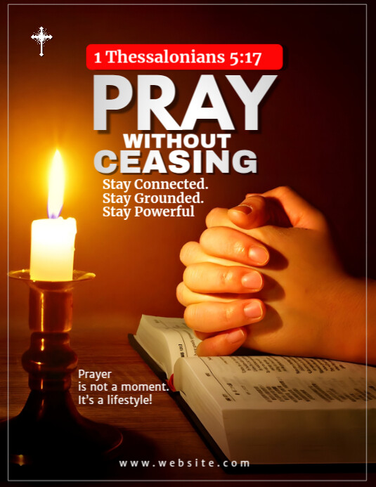 Copy of Black Maximalist Pray Without Ceasing Flyer (us Letter ...