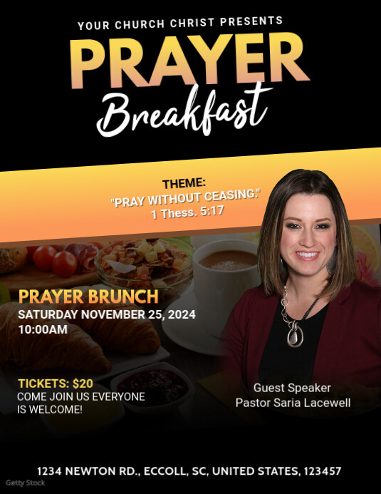 Copy of Black Maximalist Prayer Breakfast Flyer (us Letter) | PosterMyWall