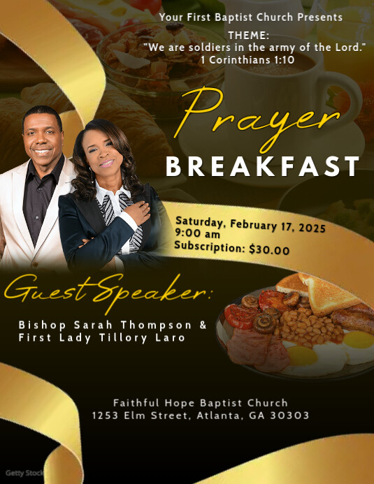 Copy of Black Maximalist Prayer Breakfast Flyer (us Letter) | PosterMyWall