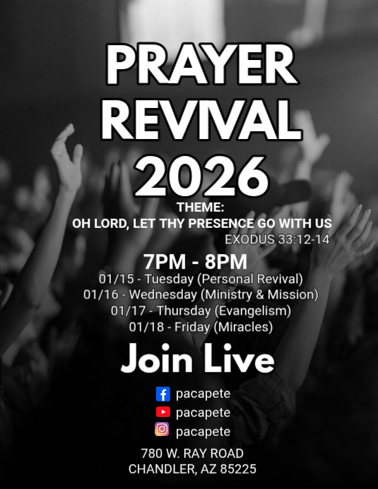Black Maximalist Prayer Revival 2026 Flyer (us Letter) Template ...