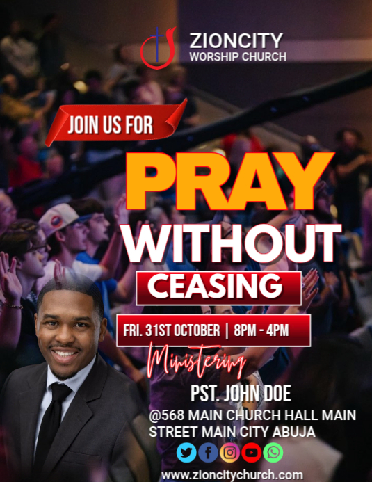 Copy of Black Maximalist Prayer Without Ceasing Flyer (us Letter ...