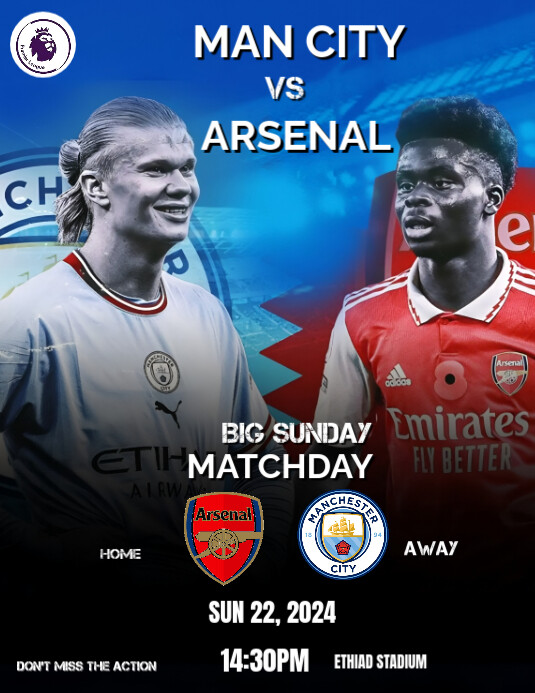 Copy of Black Maximalist Premier League Matchday Manc | PosterMyWall